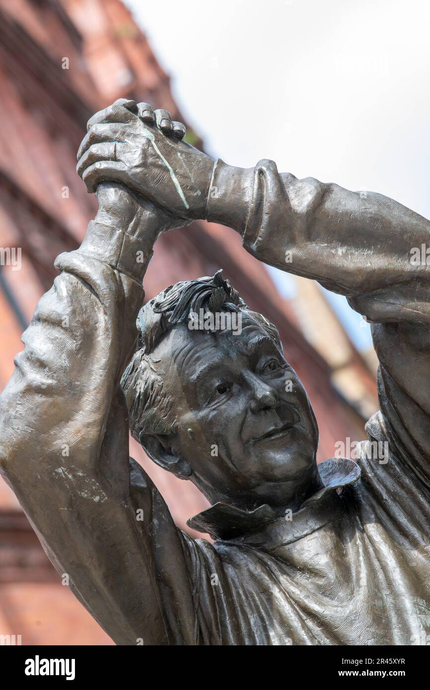 Brian Clough Statue in Nottingham City, Nottinghamshire England UK ...