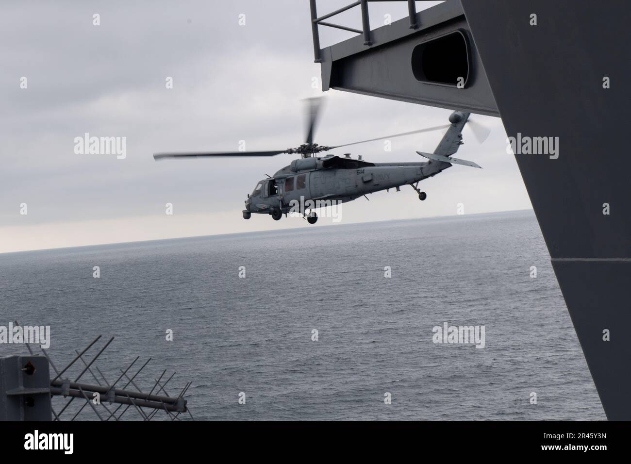 PACIFIC OCEAN (April 2, 2023) – An MH-60S Sea Hawk, assigned to the ...