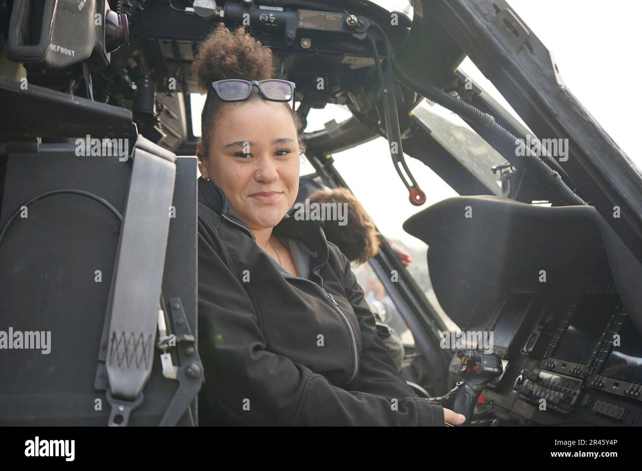Levinia Fields, a student at Wiesbaden High School, takes a look at the ...