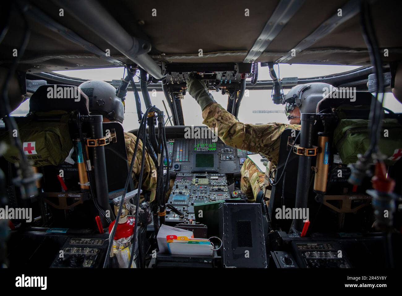Chief Warrant Officer 3 Nick Fussner, left, and Capt. Dean Burgess with ...