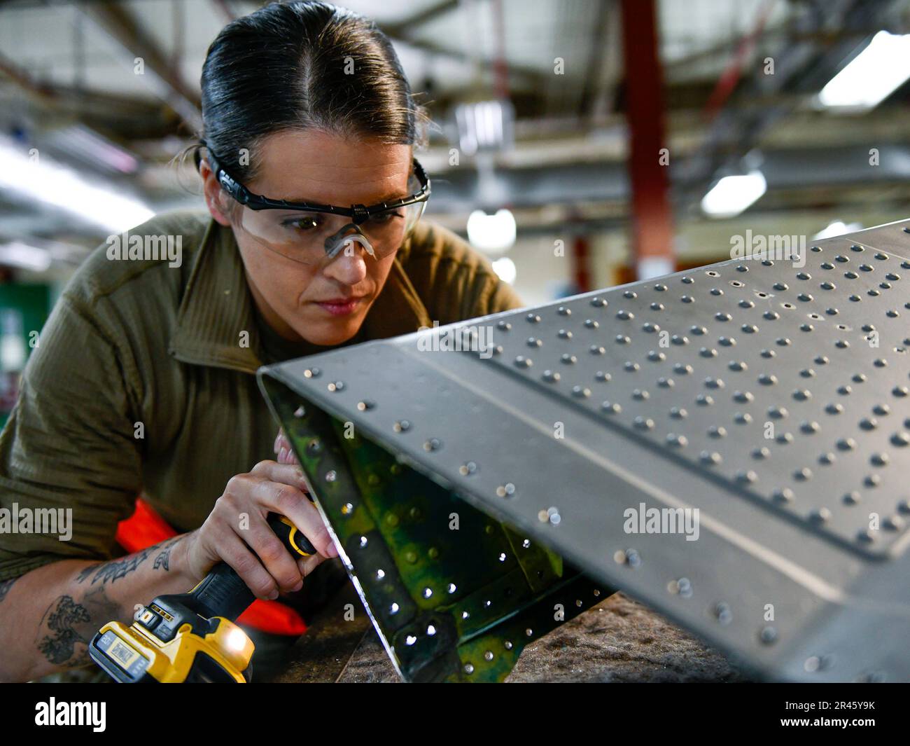 U.S. Air Force Senior Airman Anne Tinsley, 18th Equipment Maintenance ...