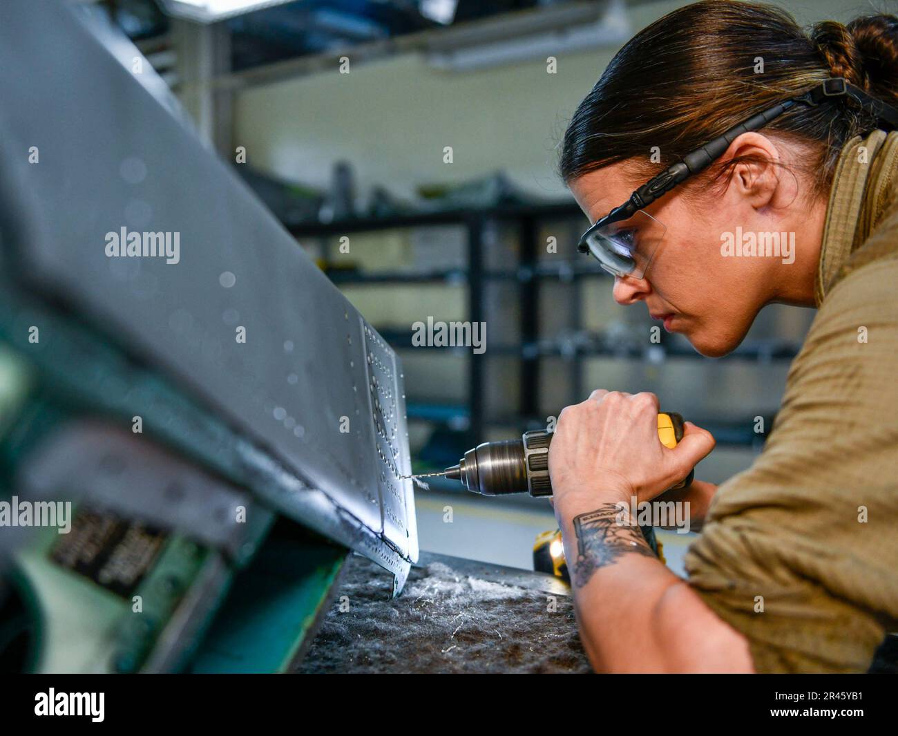 U.S. Air Force Senior Airman Anne Tinsley, 18th Equipment Maintenance ...