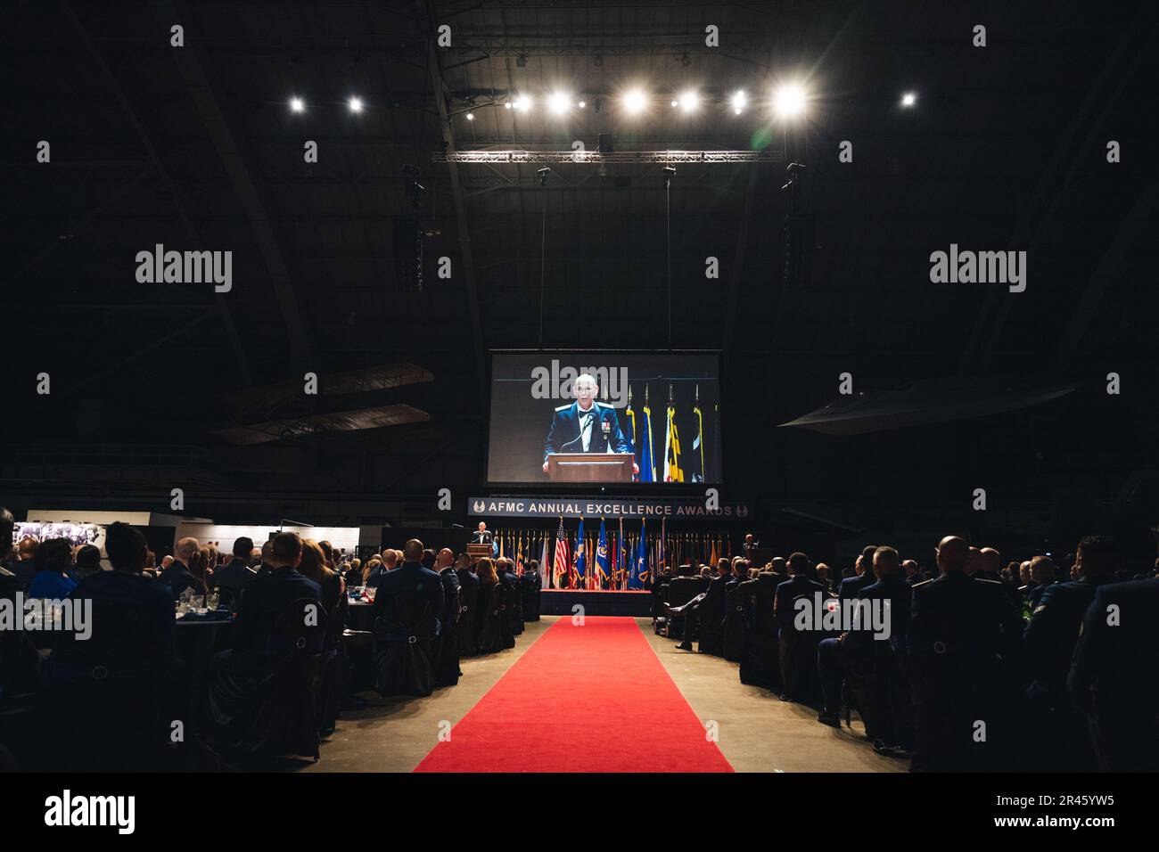 Gen. Duke Richardson, Air Force Materiel Command commander, speaking ...