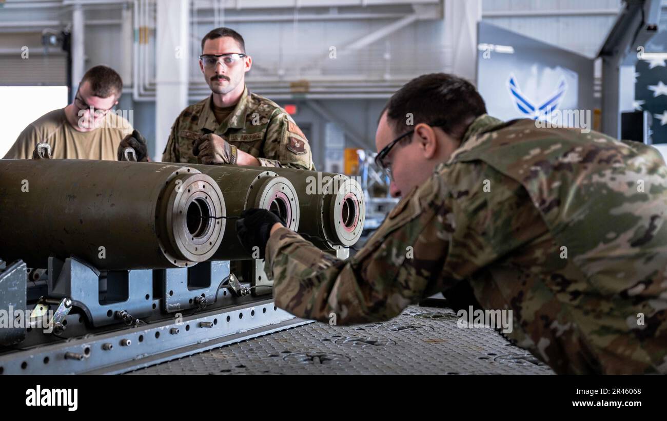 Senior Airman Timothy Clay, 2nd Munitions Squadron crew member, Staff ...