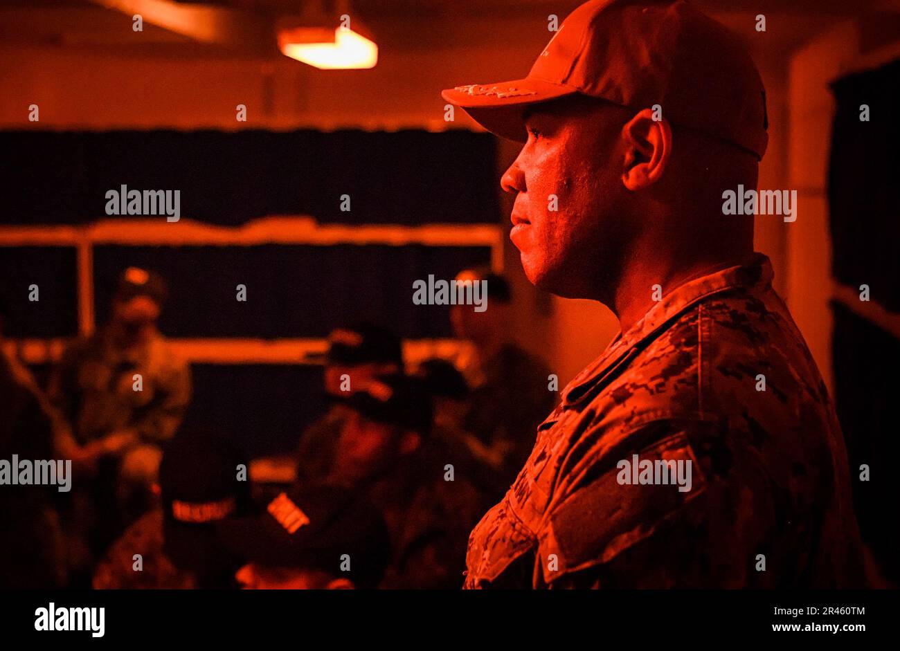 Recruits participate in Battle Stations inside USS Trayer (BST 21) at ...