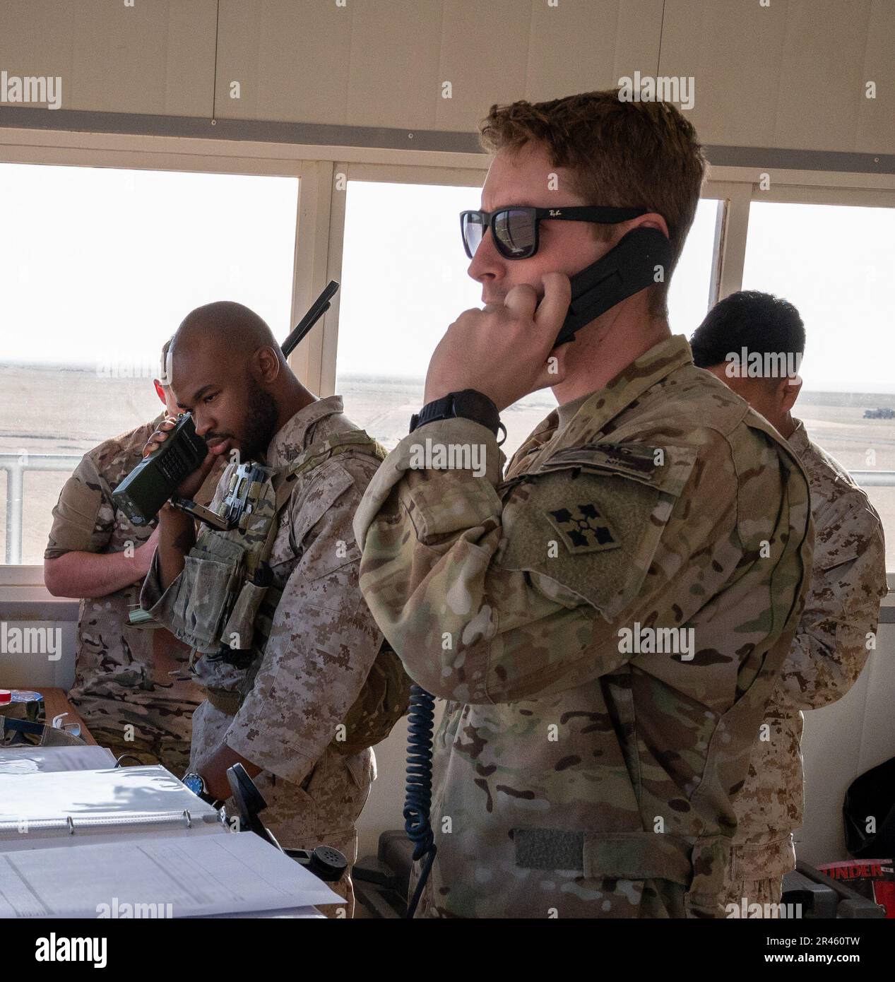 A U.S. Marine Task Force 51/5 Joint Tactical Air Controller, and U.S ...