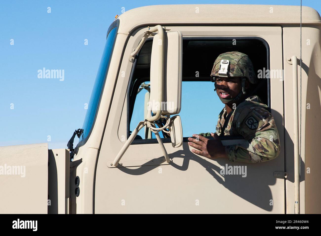 U.S. Army Reserve Spc. Demont Chamers, an Army Motor Transport Operator ...
