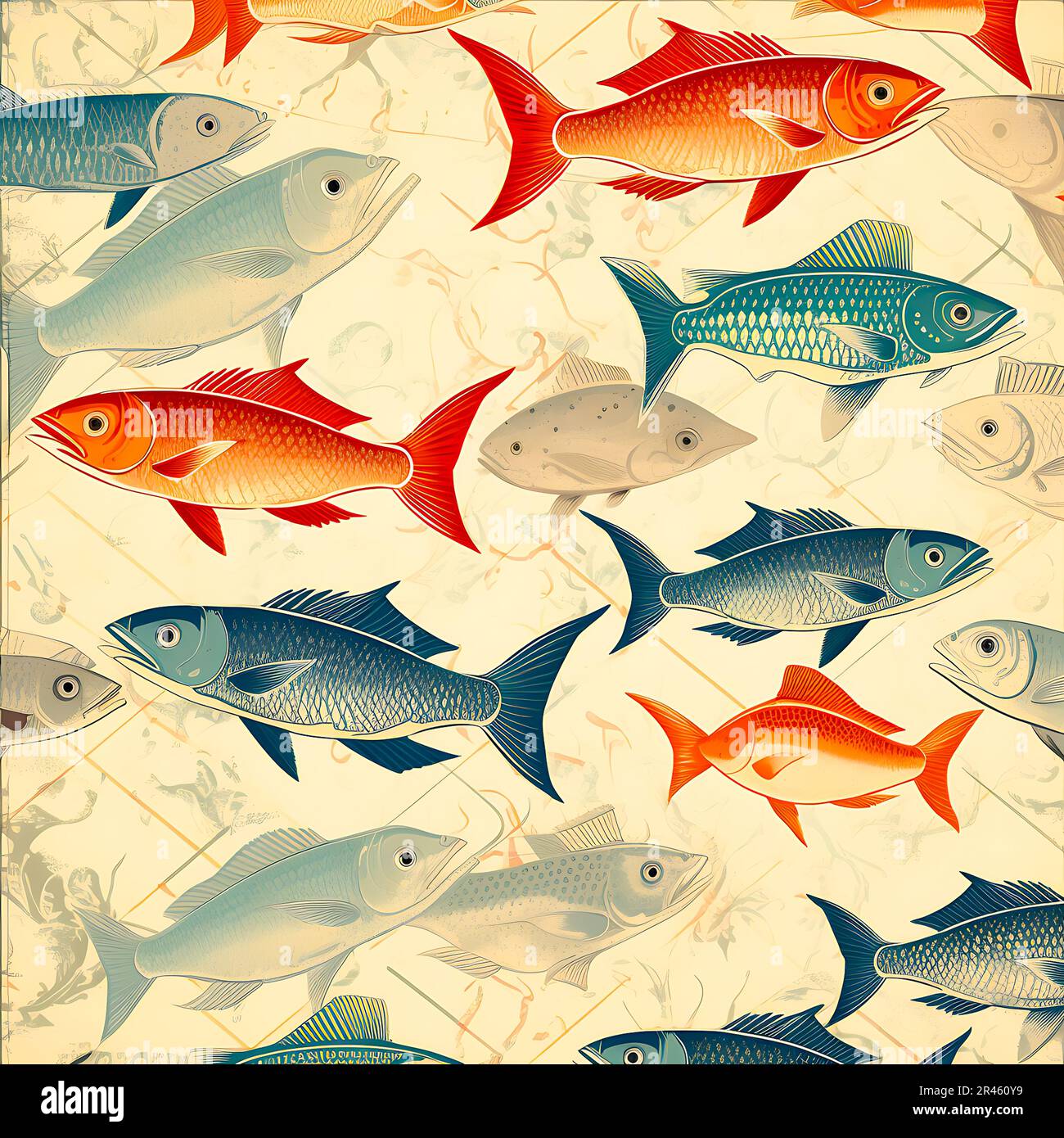 Fish pattern hi-res stock photography and images - Alamy
