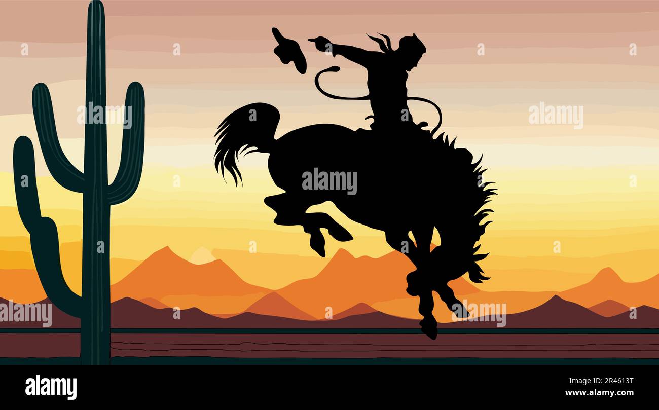 Cowboy cactus desert shadow hi-res stock photography and images - Alamy