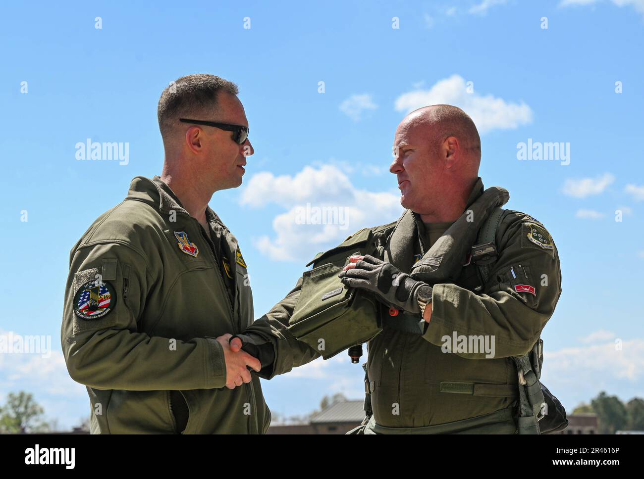 U.S. Air Force Lt. Col. William Creeden, 1st Fighter Wing commander ...