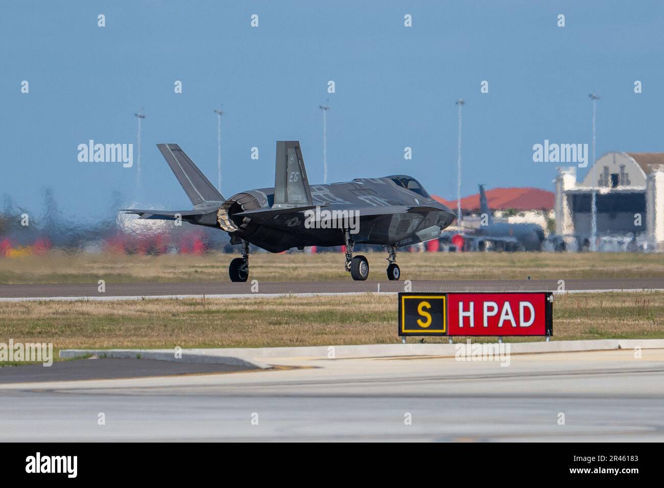 An F-35A Lightning II assigned to the 58th Fighter Squadron, Eglin Air ...