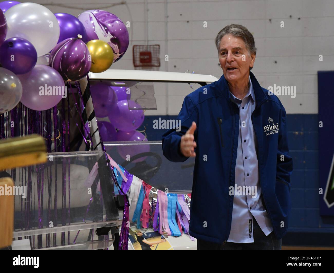 Mayor Andrew "FoFo" Gilich, Biloxi, Mississippi mayor, delivers remarks ...