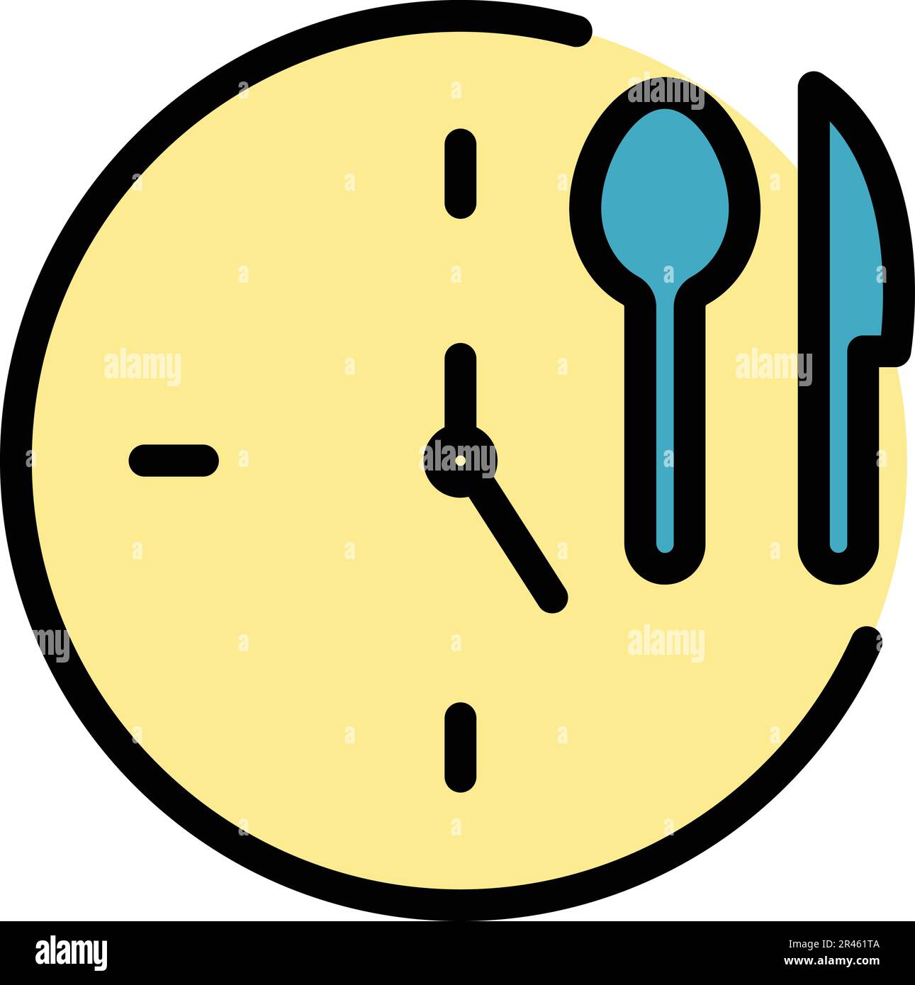 Lunch time icon. Outline Lunch time vector icon for web design isolated ...