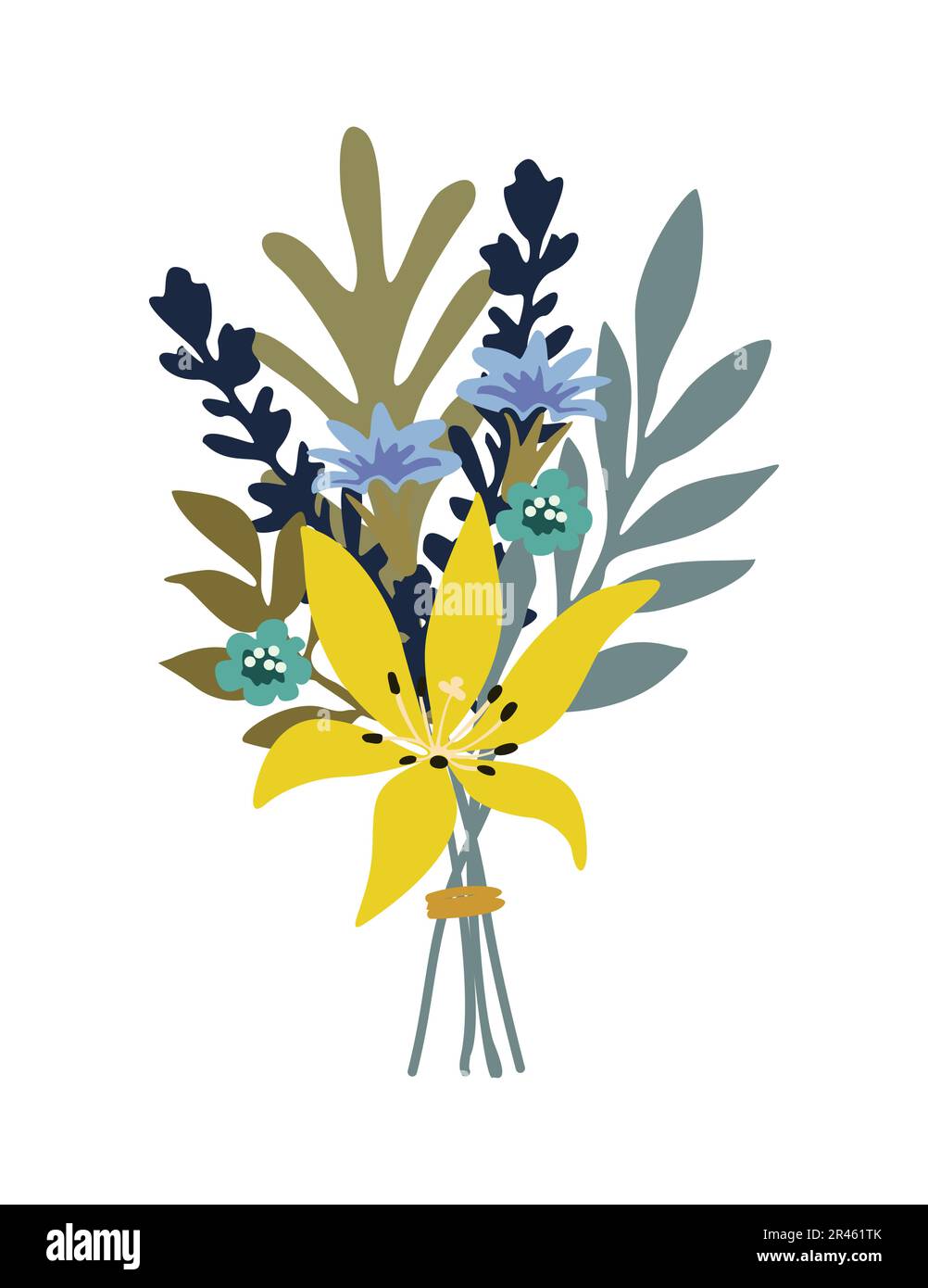 Perennial with blue flowers Stock Vector Images - Alamy