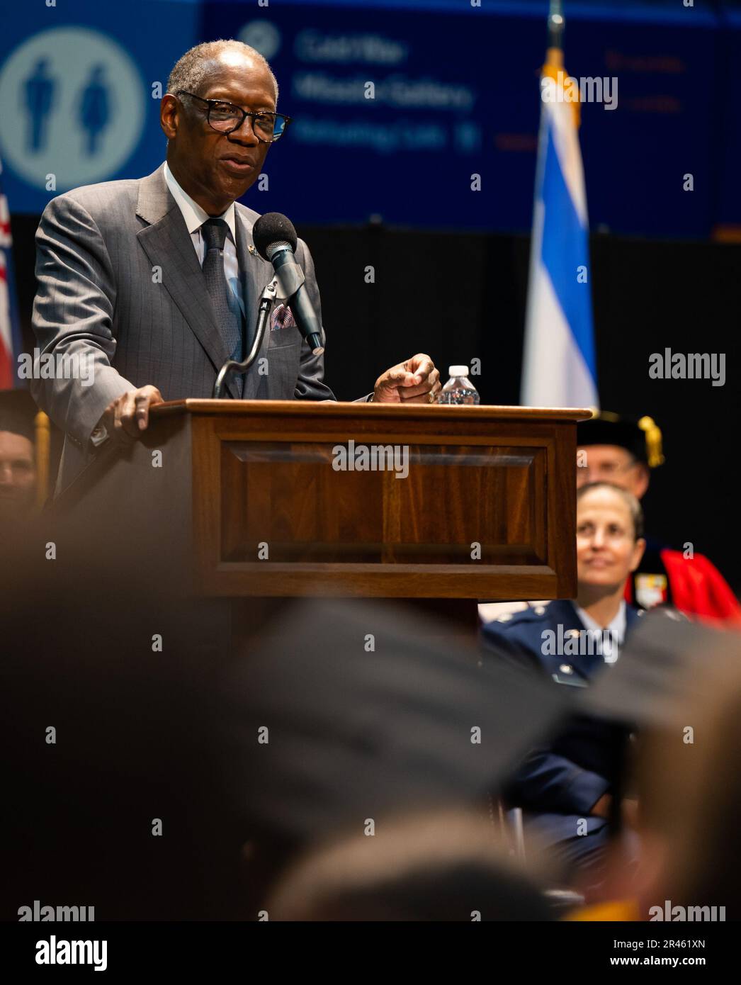 Retired Air Force Gen. Lester Lyles gives the commencement address at ...
