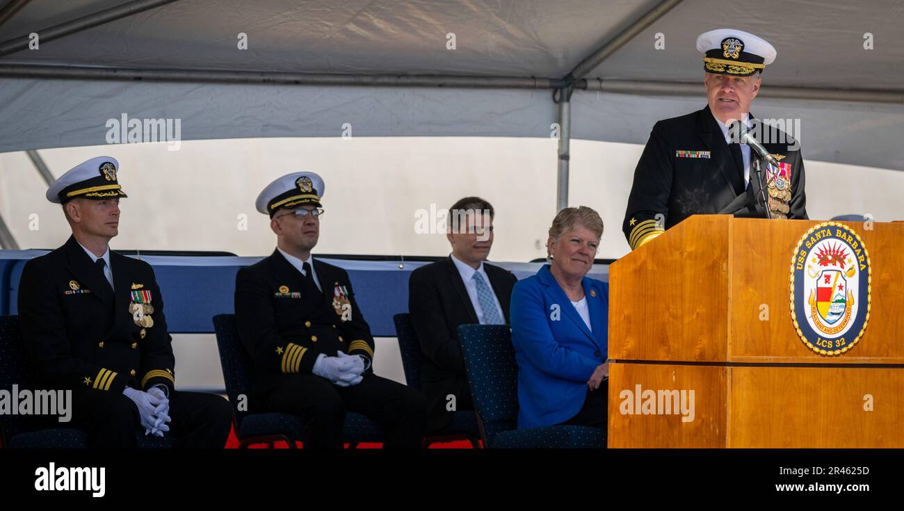 Commissioning of USS Santa Barbara (LCS 32) took place on April 1, 2023 ...
