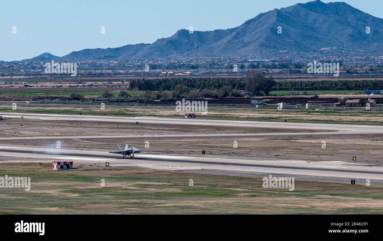A U.S. Navy F/A-18F Super Hornet assigned to the “Flying Eagles” Strike ...