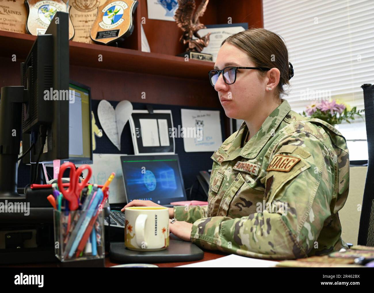 Tech. Sgt. Tiffany Raines, 355th Wing Legal Office non-commissioned ...