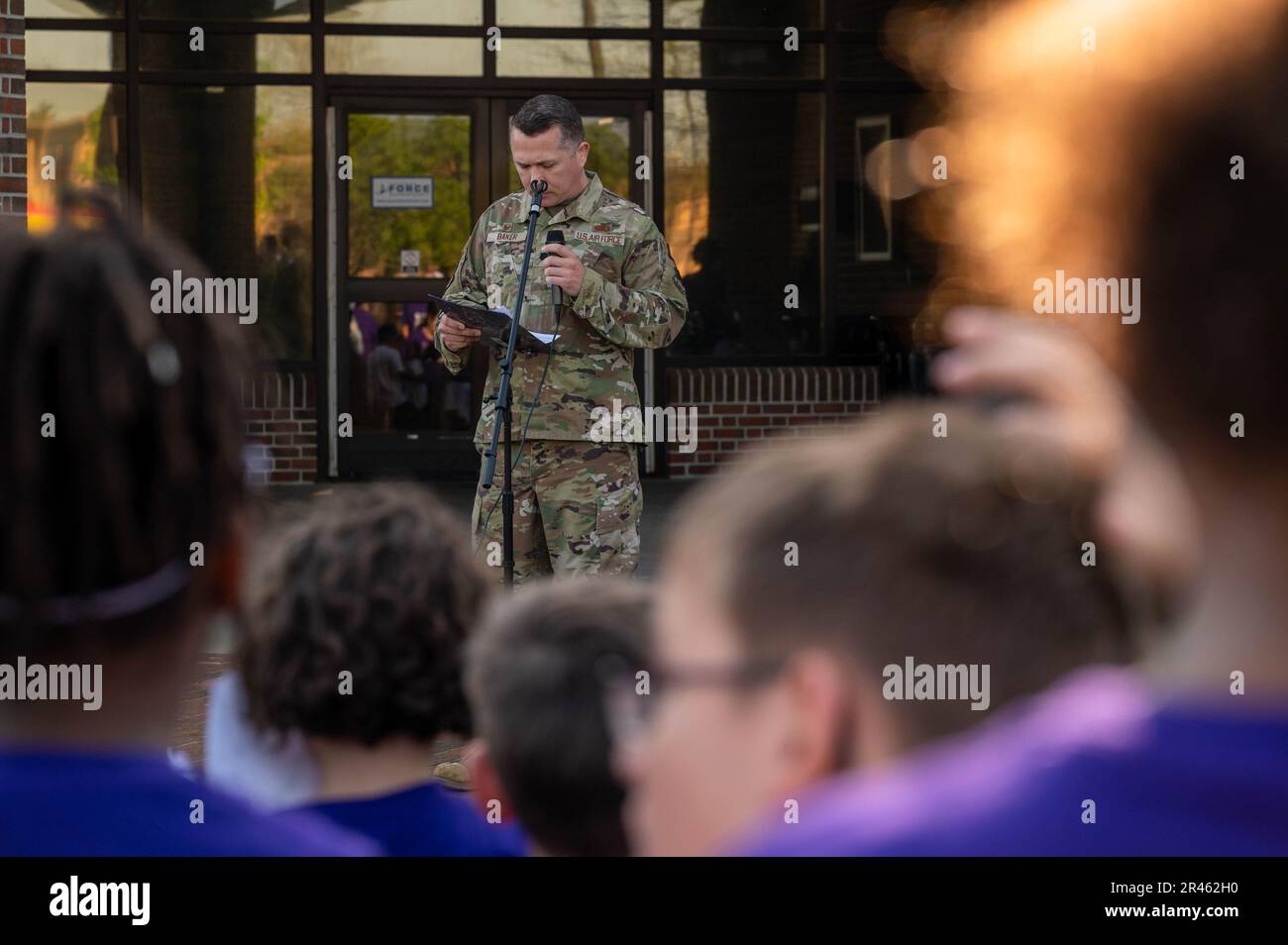 U.S. Air Force Lt. Col. Adam Baker, 633d Force Support Squadron Command ...