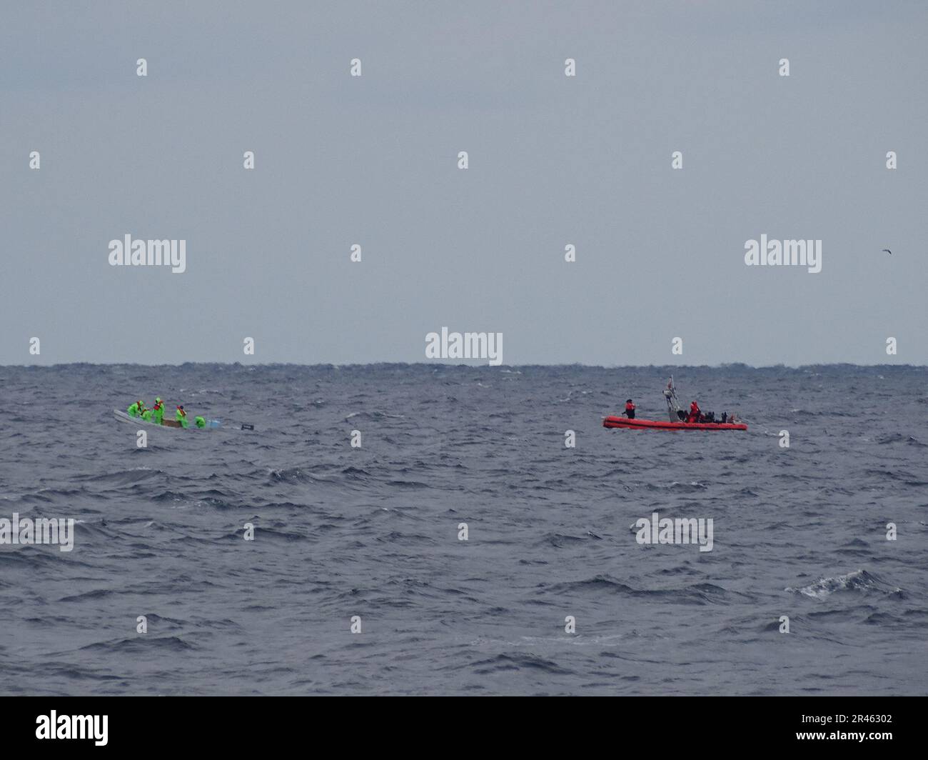 A 26-foot over-the-horizon cutter boat crew from the Coast Guard Cutter ...