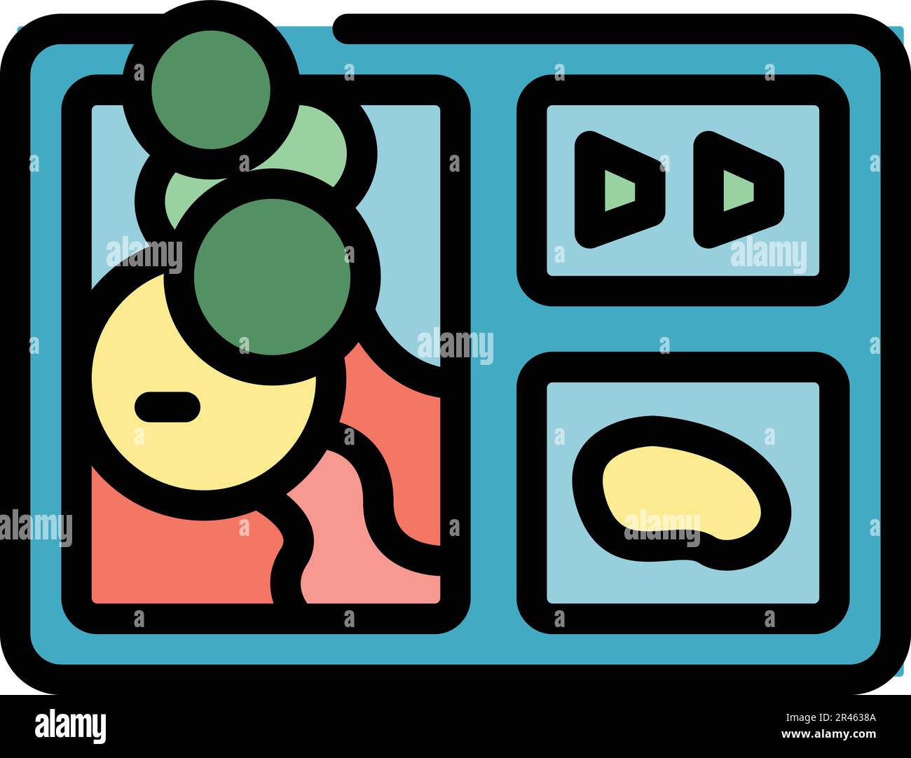 Business lunch tray icon. Outline Business lunch tray vector icon for ...