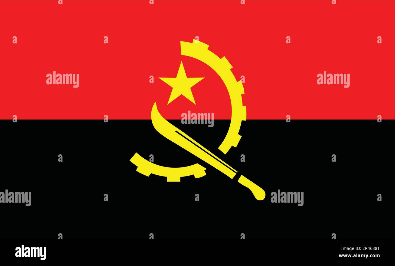 Angola Flag Design Stock Vector Image & Art - Alamy