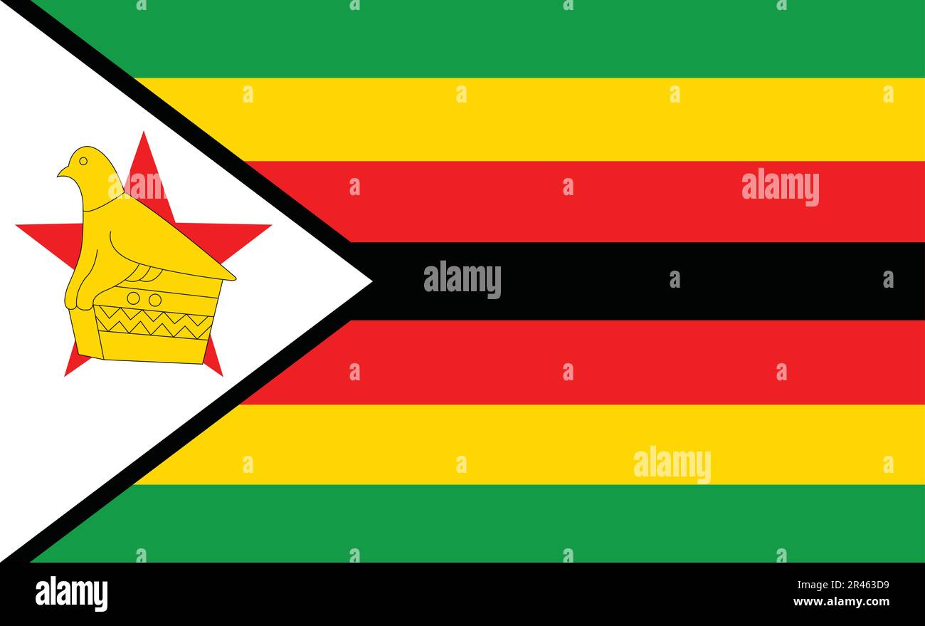 Zimbabwe Flag Design Stock Vector Image & Art - Alamy