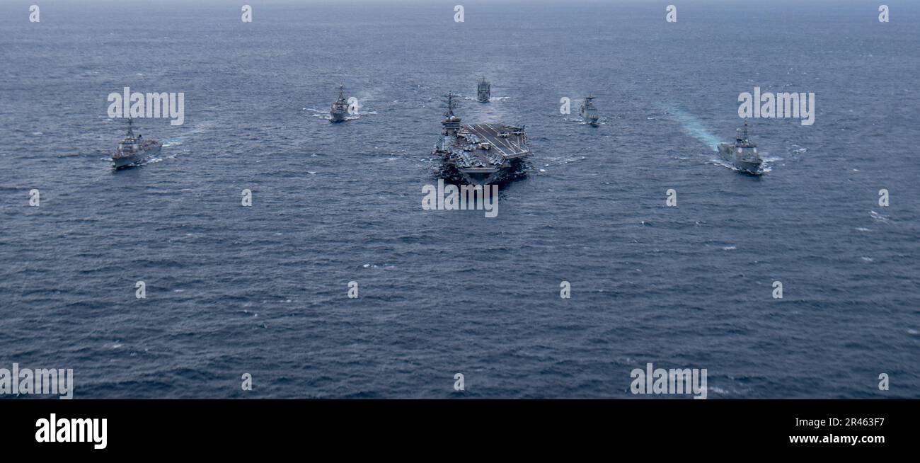 230327-N-KU796-1014 (March 27, 2023) The aircraft carrier USS Nimitz ...