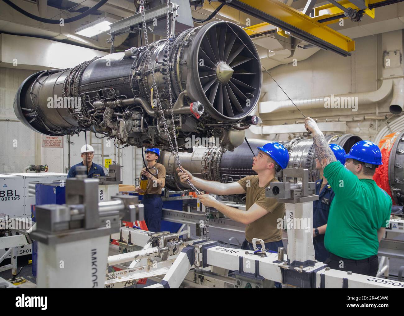 Sailors assigned to the first-in-class aircraft carrier USS Gerald R ...