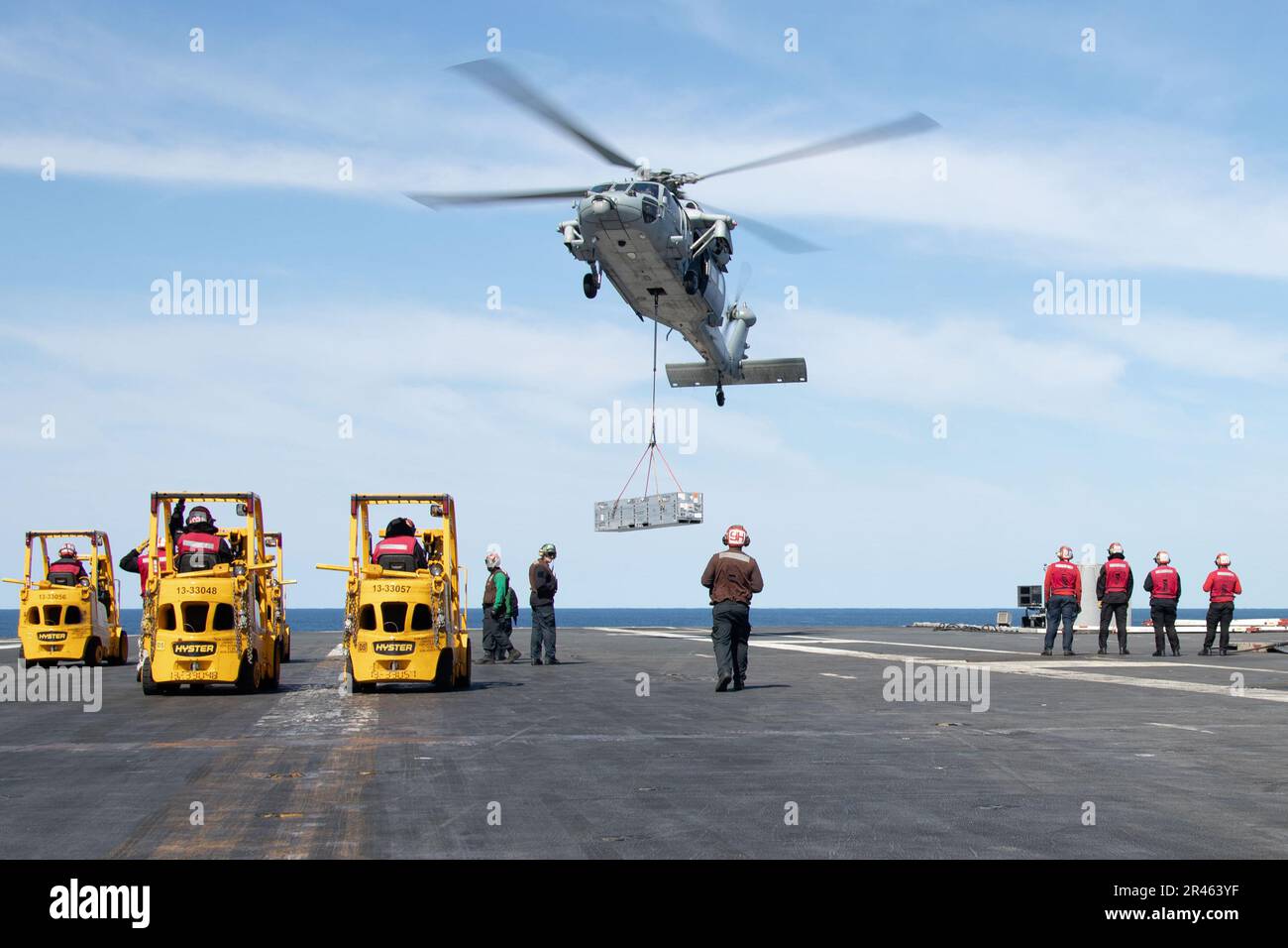 An MH-60S Knighthawk, attached to the "Tridents" of Helicopter Sea ...