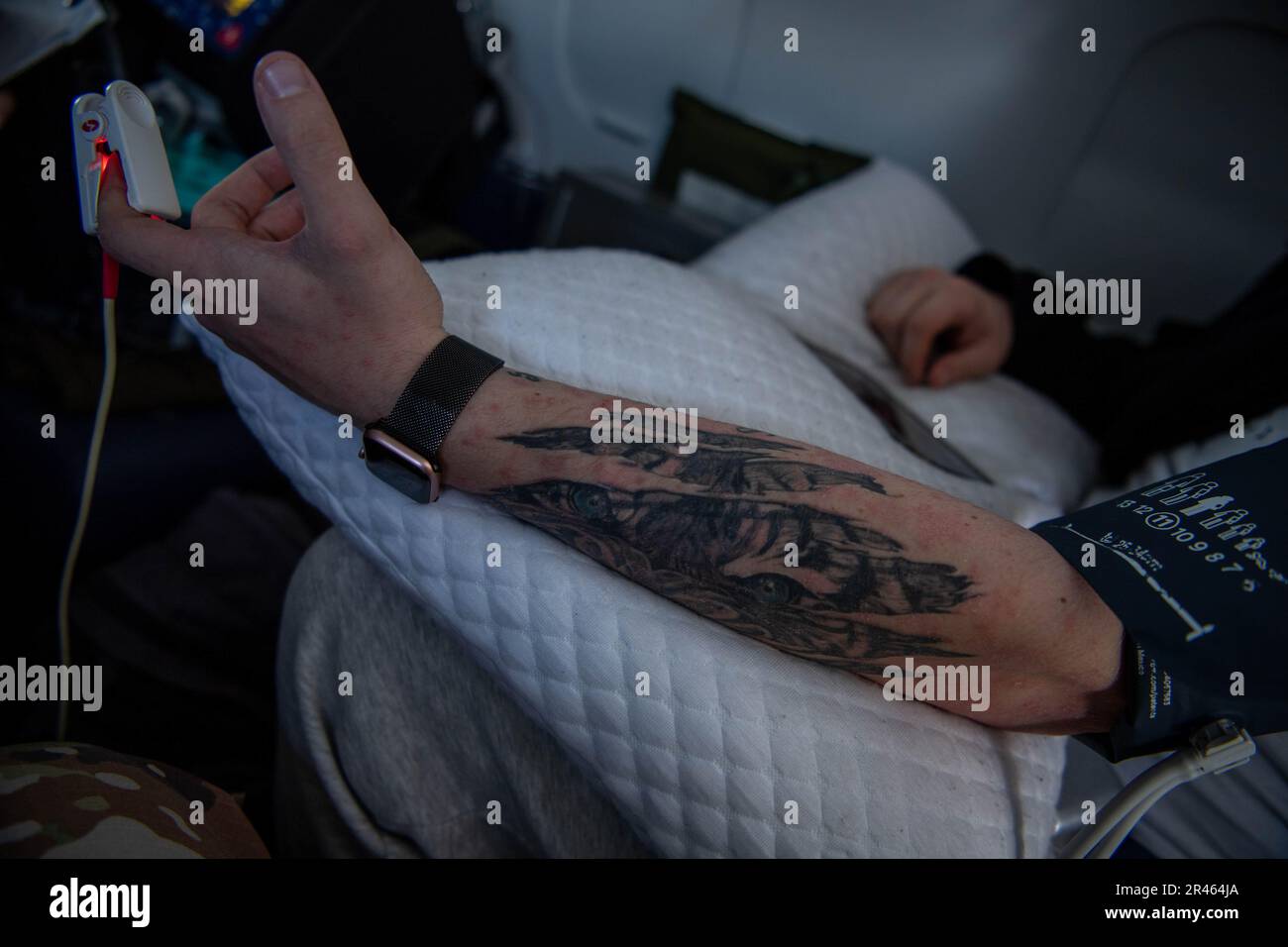 A patient receives treatment during the U.S. Air Force’s first-ever ...