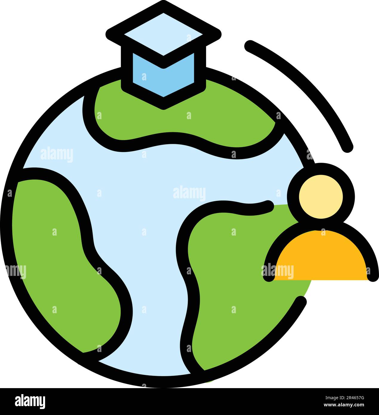 International education icon. Outline International education vector ...