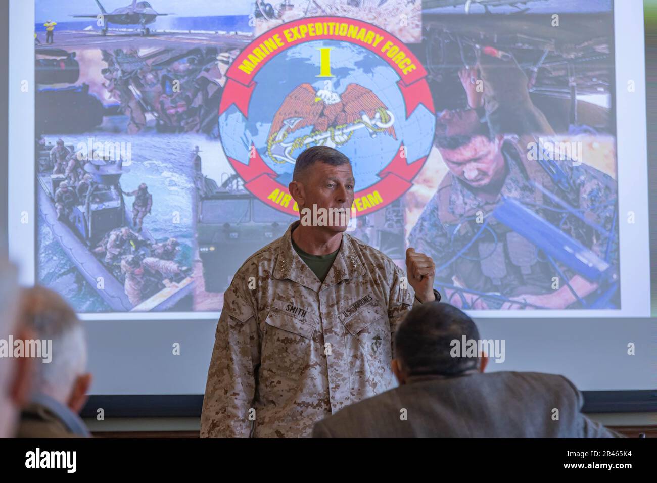 U.S. Marine Corps Lt. Gen. George W. Smith, Jr., commanding general of ...