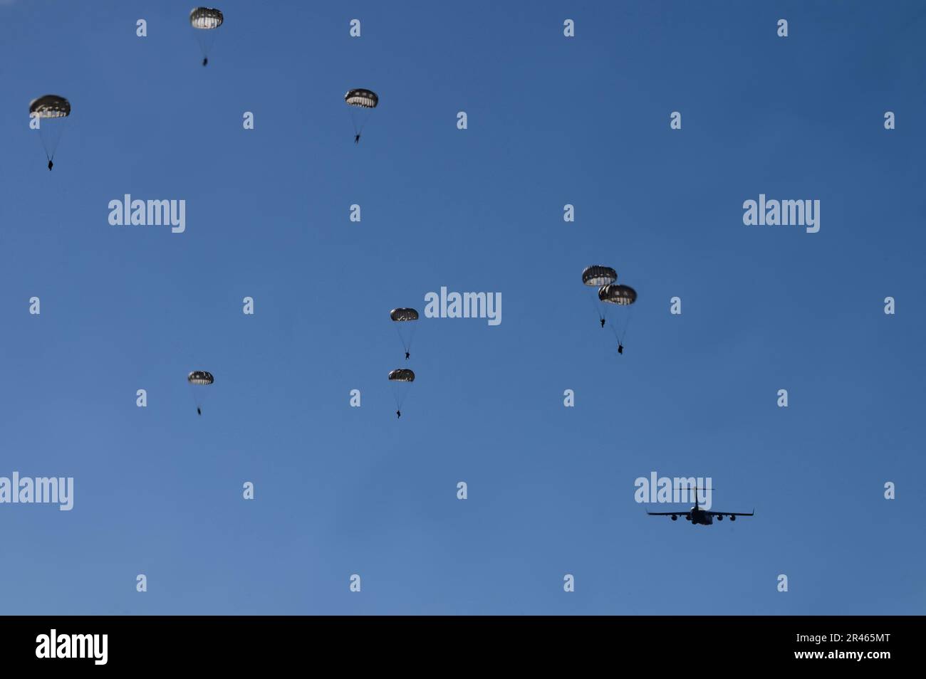 Special Tactics operators perform static line airborne operations from ...