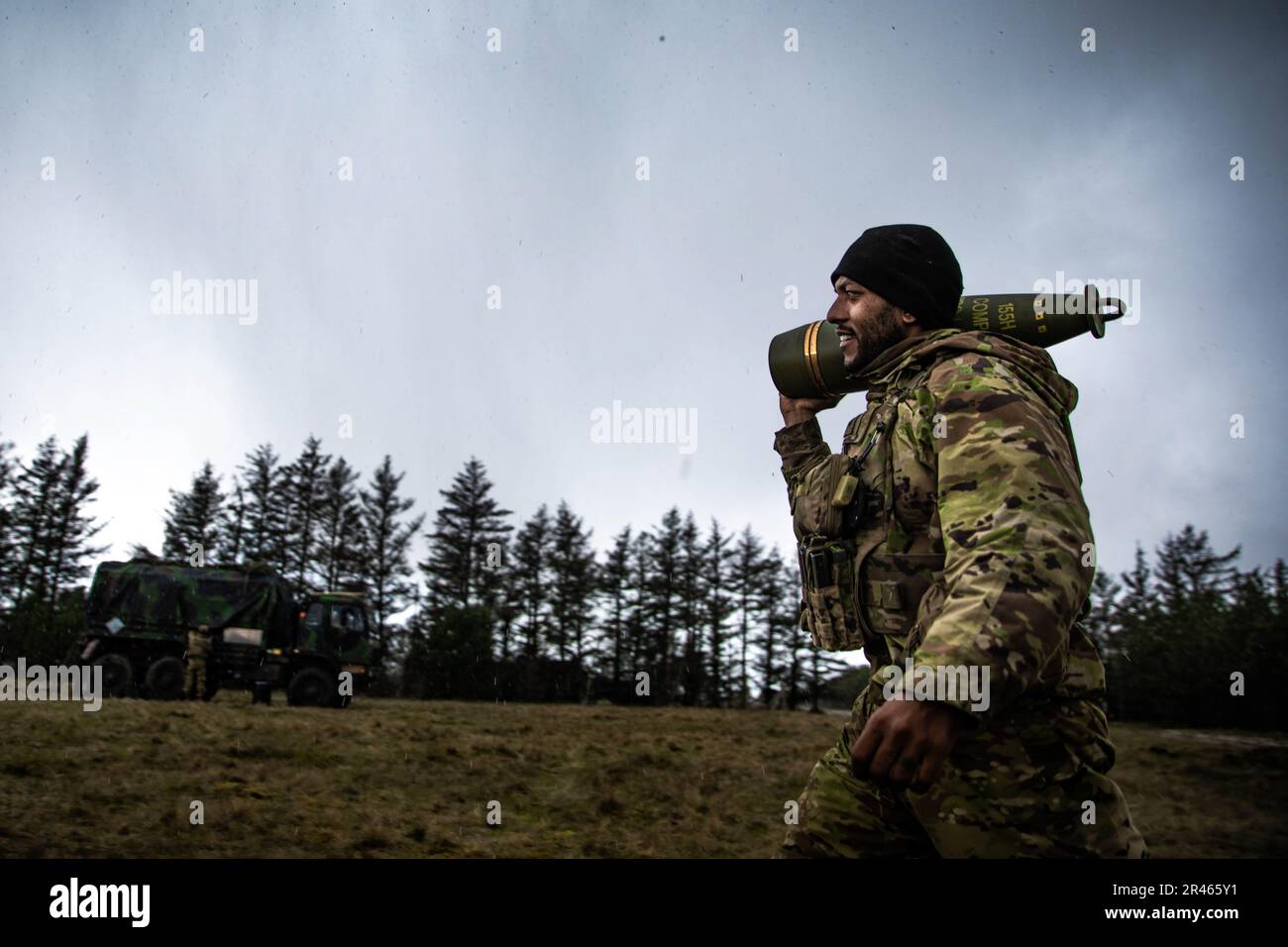 U.S. Army Sgt. Enrique De Salamanca, a howitzer gunner assigned to the ...