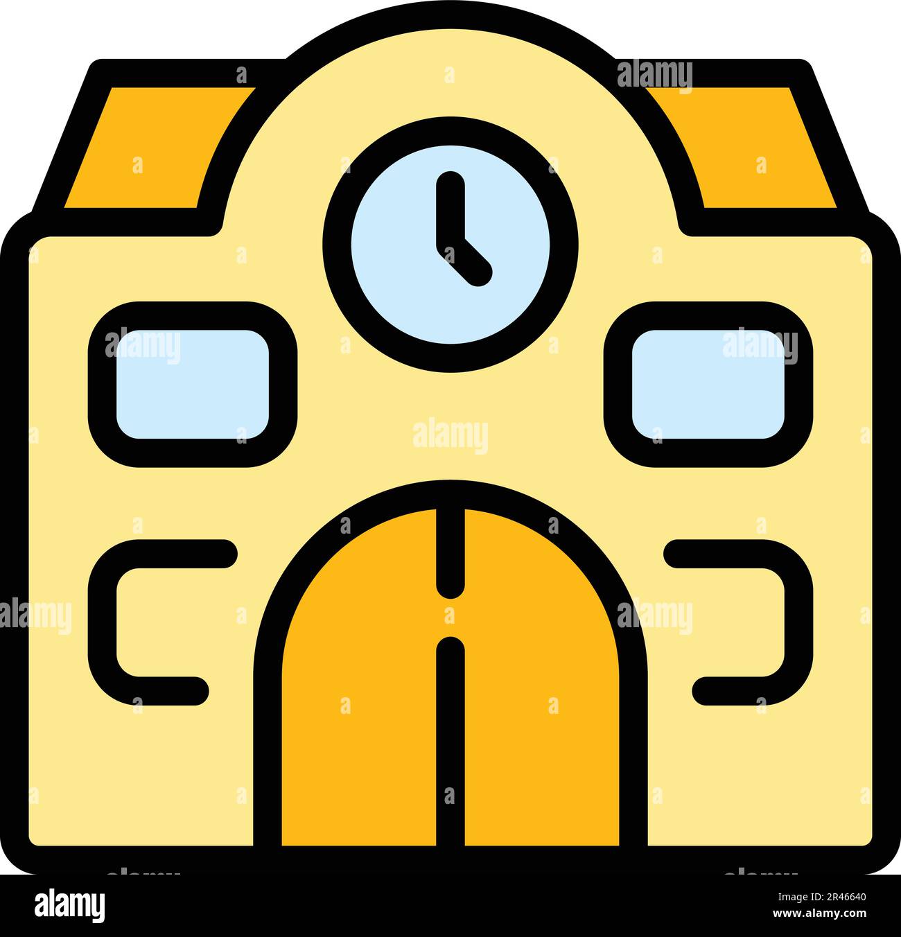Education building icon. Outline Education building vector icon for web ...