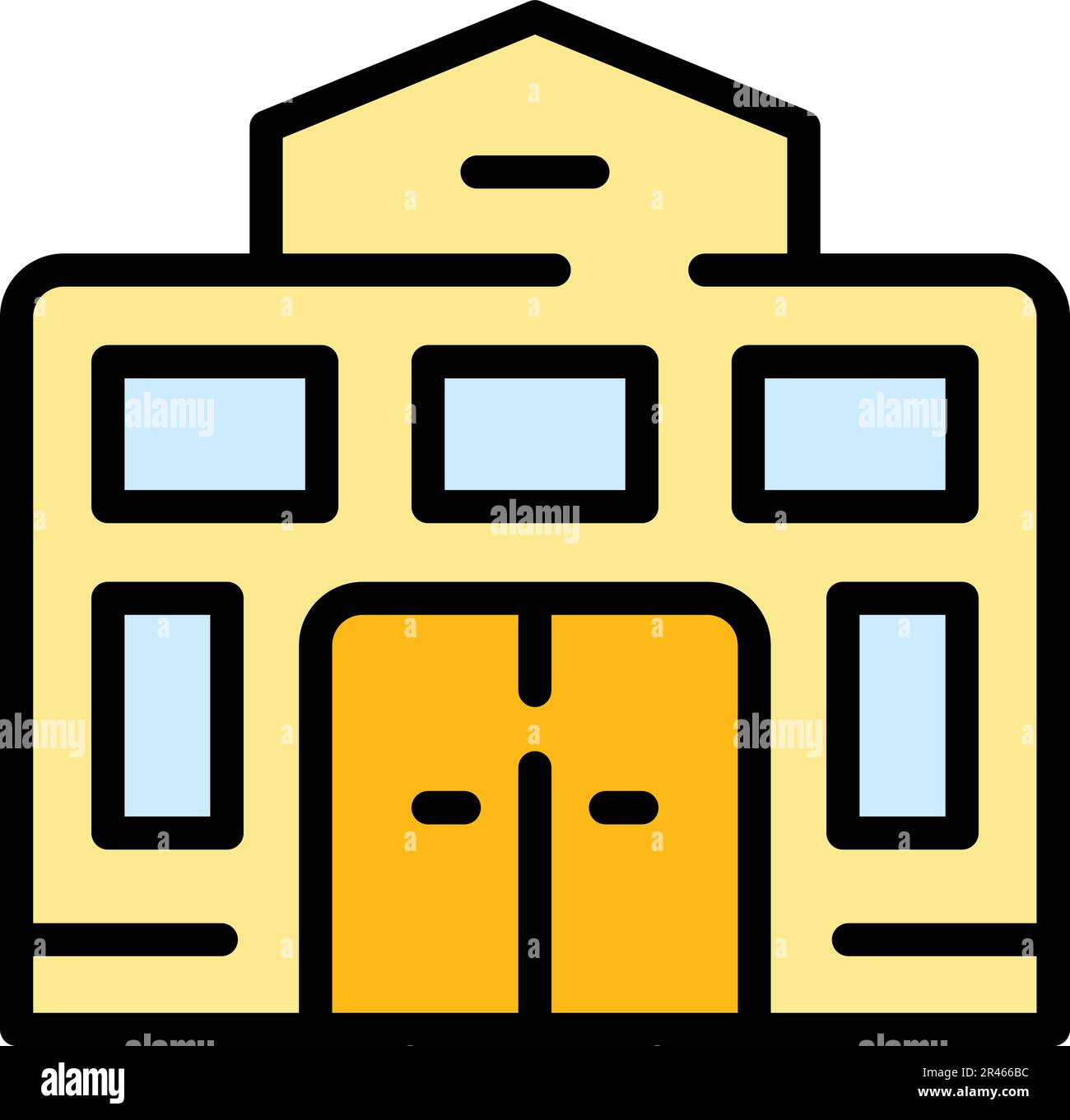 College school building icon. Outline College school building vector ...
