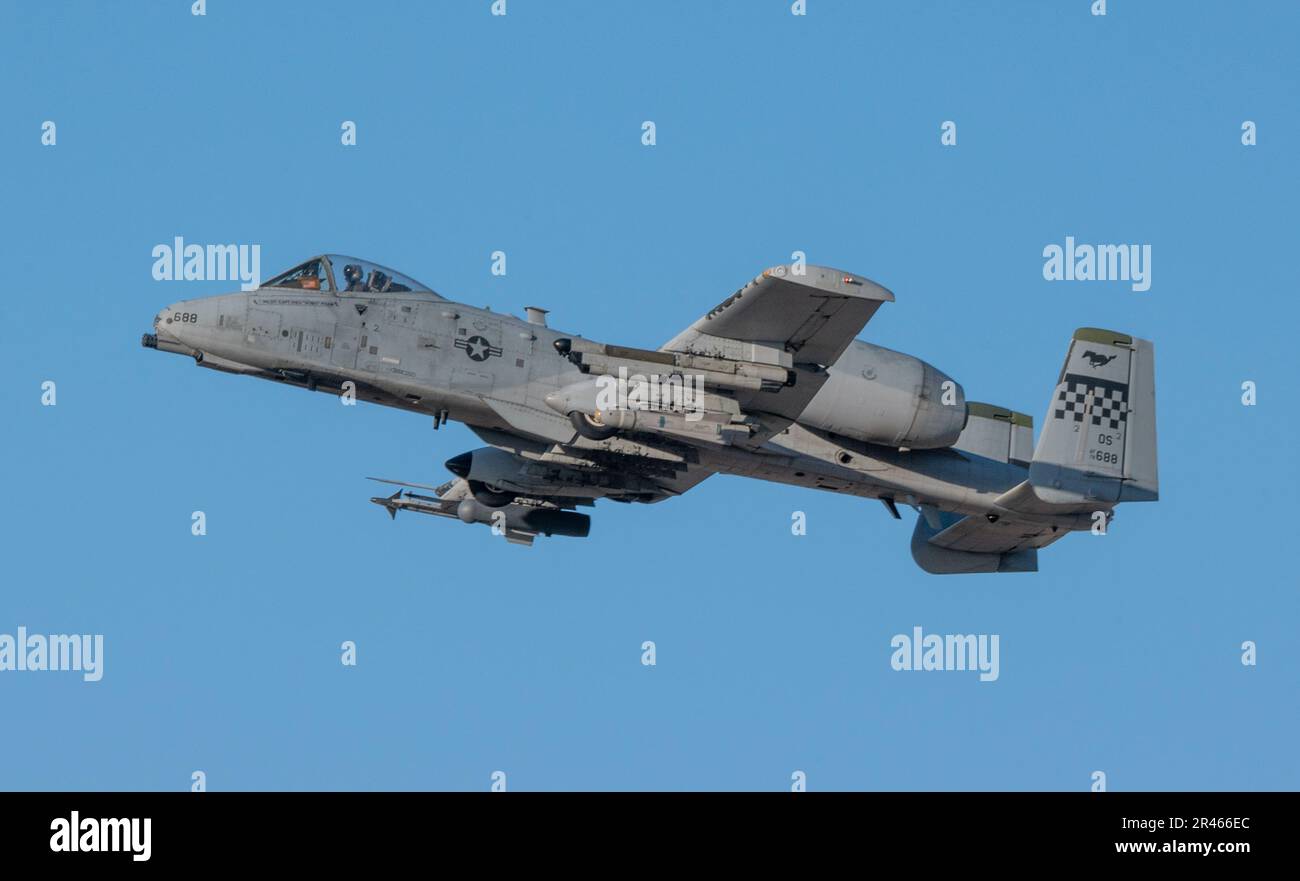 An A-10C Thunderbolt II, assigned to the 25th Fighter Squadron, takes ...