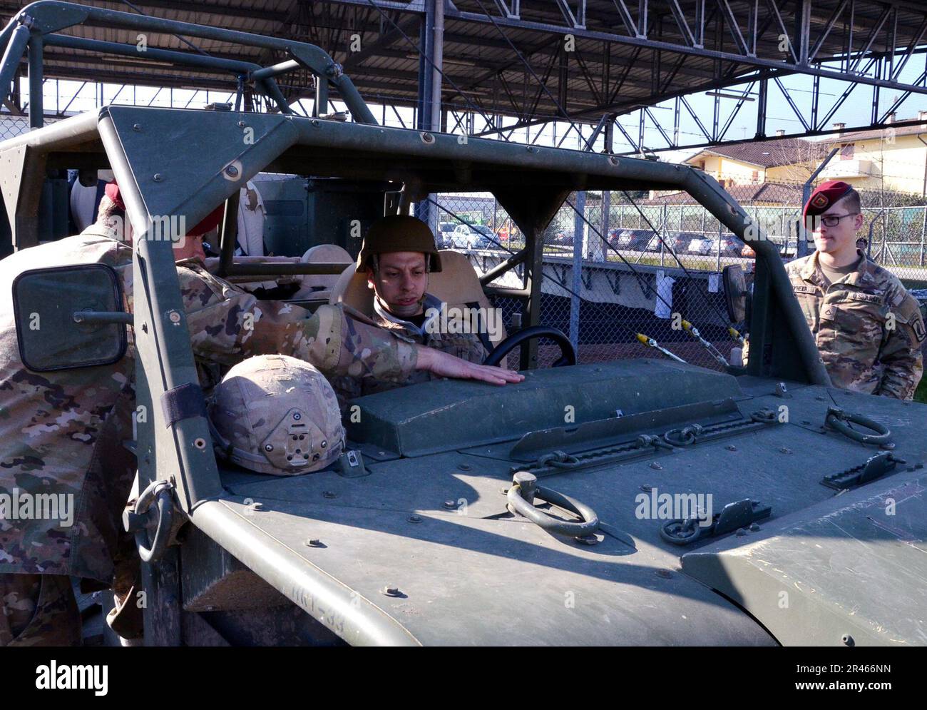 VICENZA, Italy – Andrea Luison, one of the 12 AMICI Program members, gets a briefing on the U.S ...