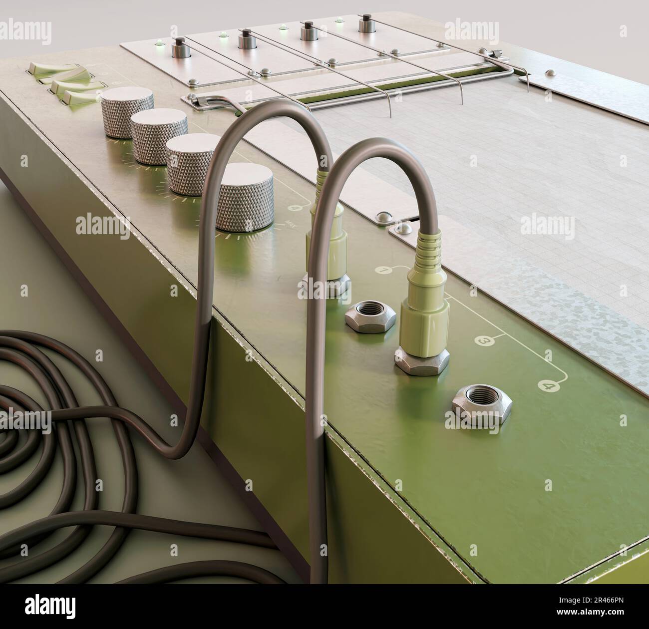 A Retro Polygraph Lie Detector Machine With Finger Attachment Probes On
