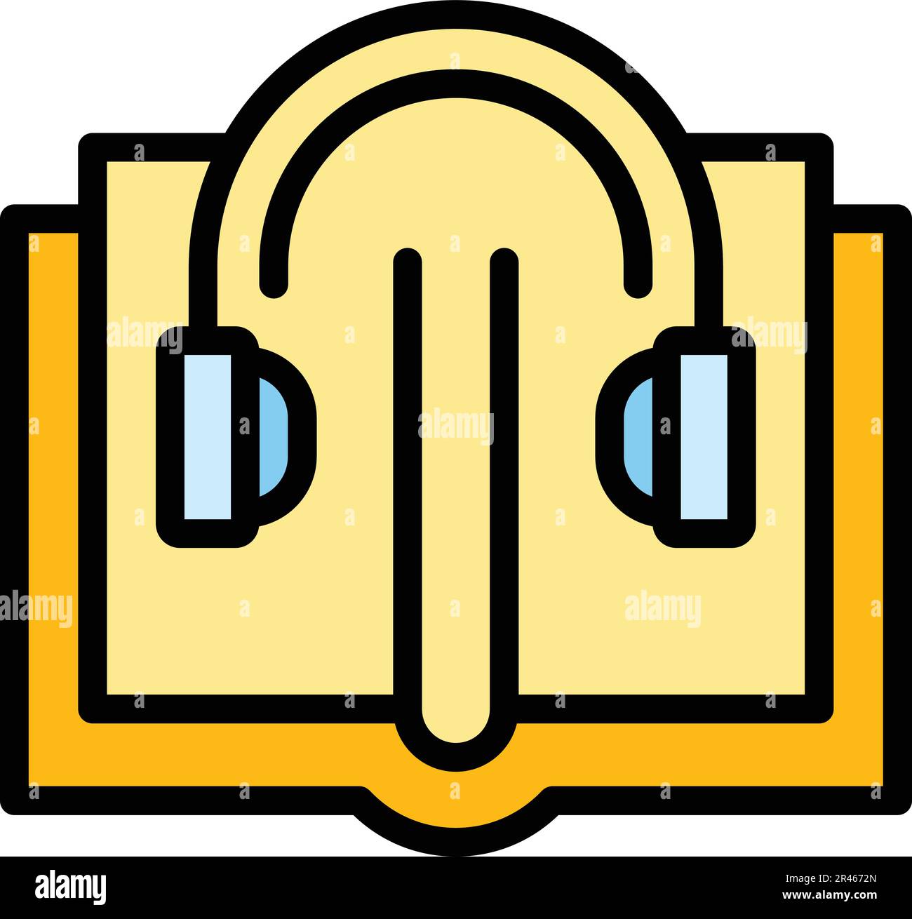 Audio book icon. Outline Audio book vector icon for web design isolated ...
