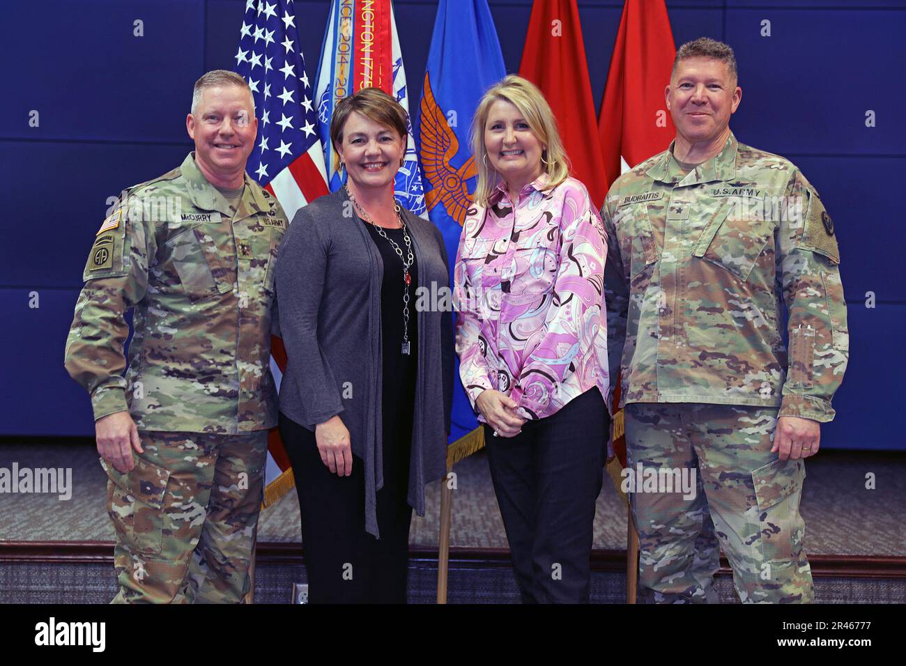 Brig. Gen. Stanley E. Budraitis and DeSha Budraitis stand with Maj. Gen ...