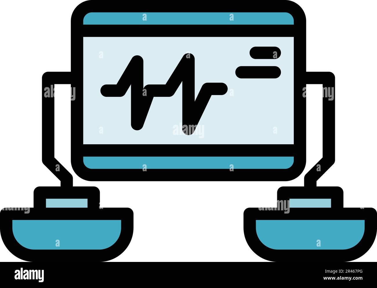 Cardiology defibrillator icon. Outline Cardiology defibrillator vector icon for web design ...
