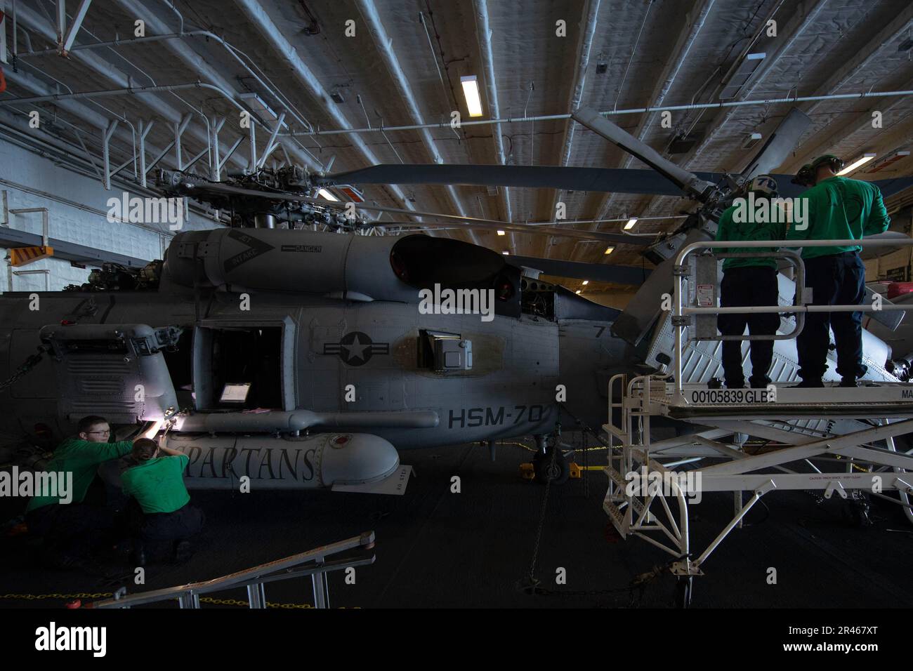 Sailors, assigned to the "Spartans" of Helicopter Maritime Strike ...