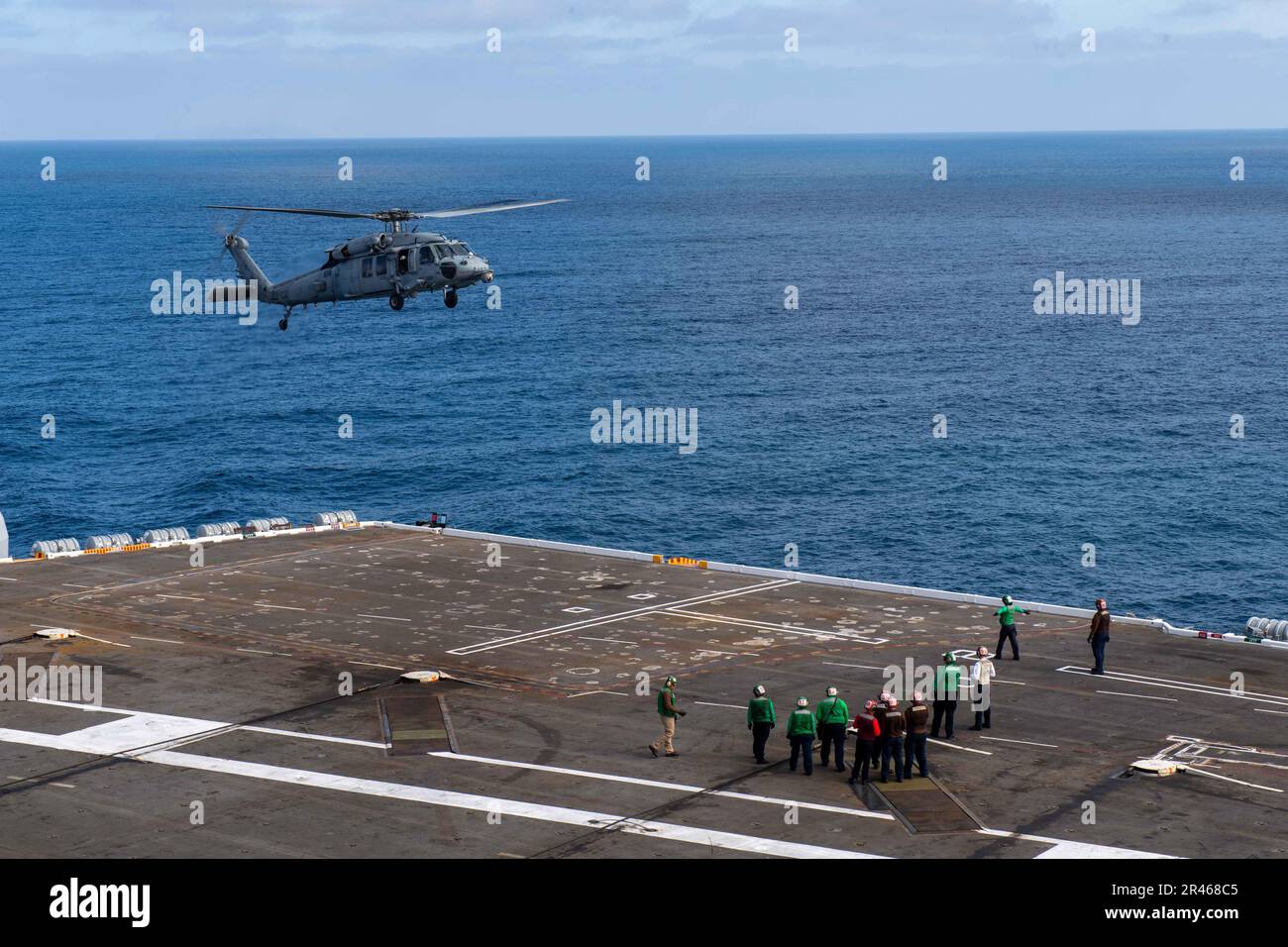 PACIFIC OCEAN (April 2, 2023) – An MH-60S Sea Hawk, assigned to the ...