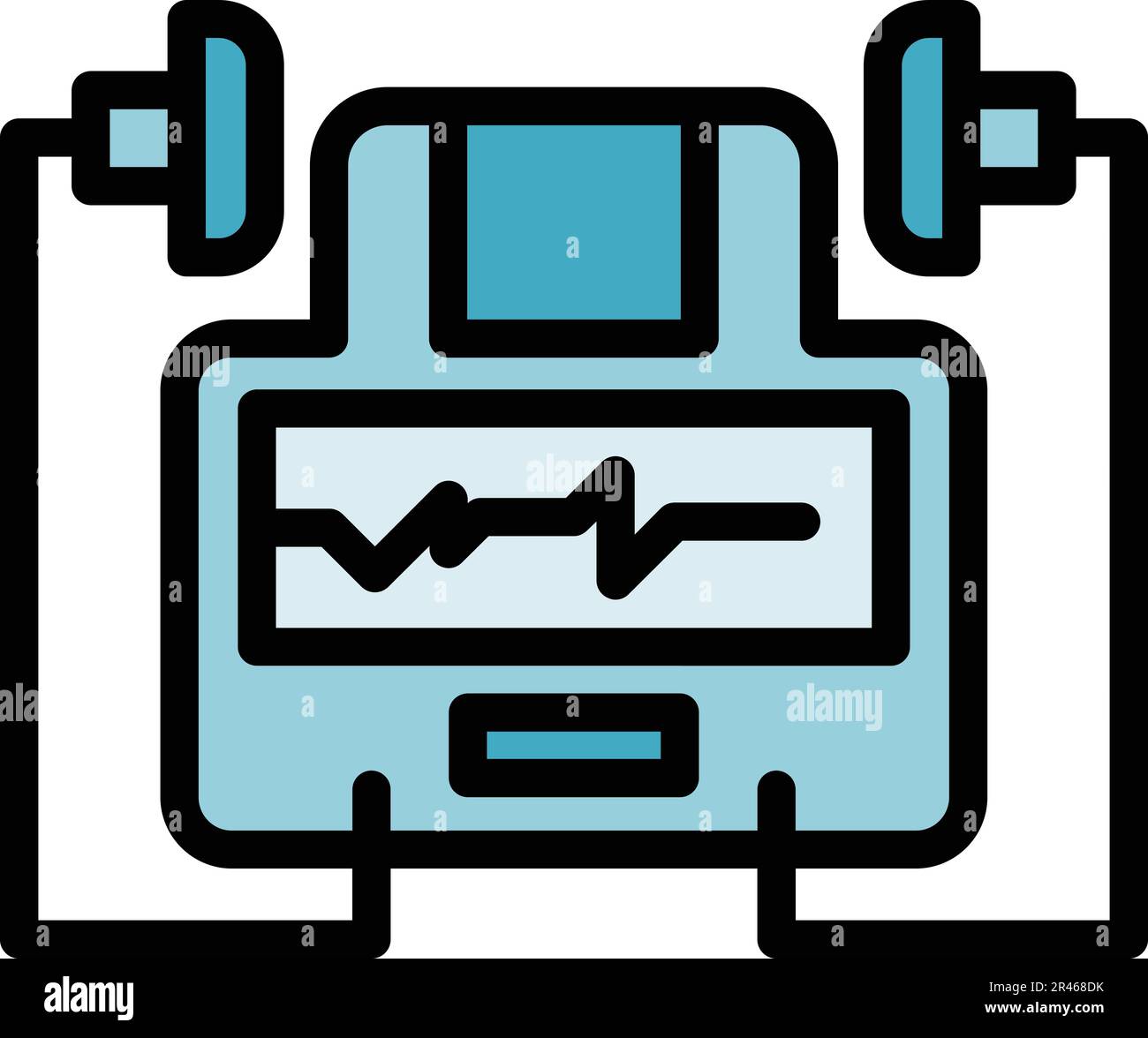 Hospital defibrillator icon. Outline Hospital defibrillator vector icon for web design isolated ...