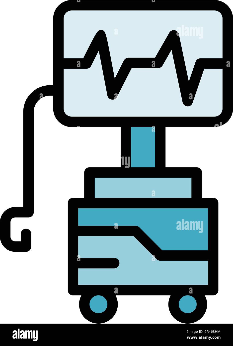 First aid defibrillator icon. Outline First aid defibrillator vector ...