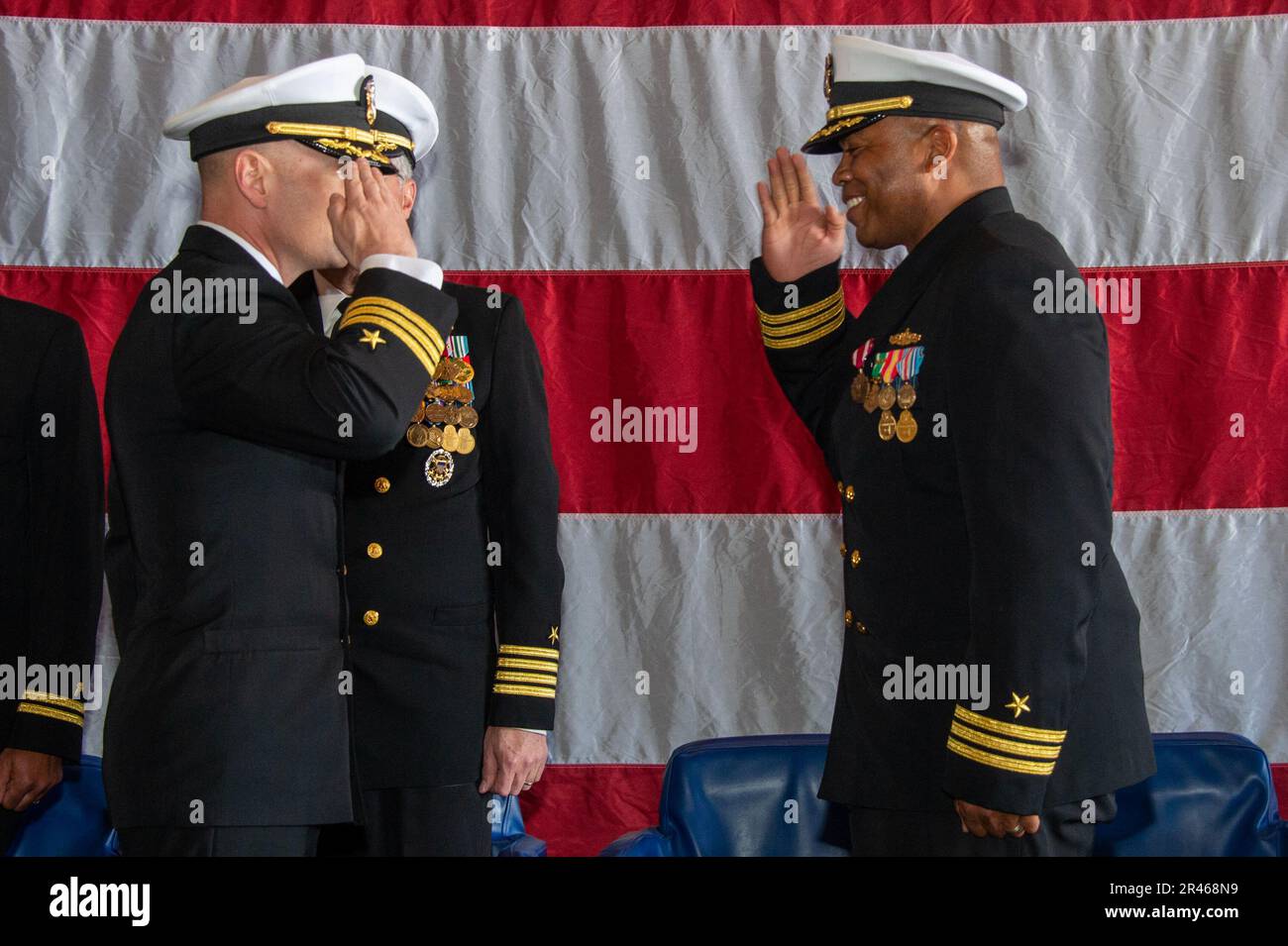 SAN DIEGO (April 7, 2023) USS Harpers Ferry (LSD 49) Commanding Officer ...