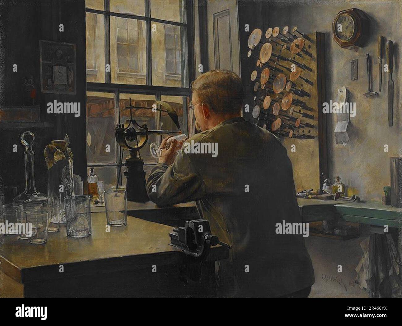 Charles Frederic Ulrich - The Glass Engraver - 2006 Stock Photo - Alamy