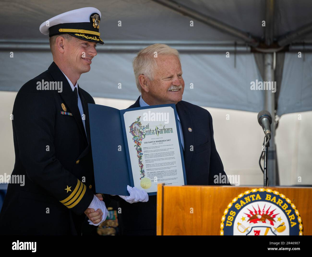 Commissioning of USS Santa Barbara (LCS 32) took place on April 1, 2023 ...